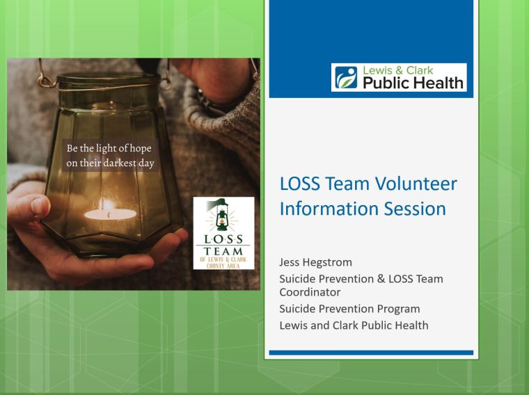 LOSS Team – Need help? Call 9-8-8