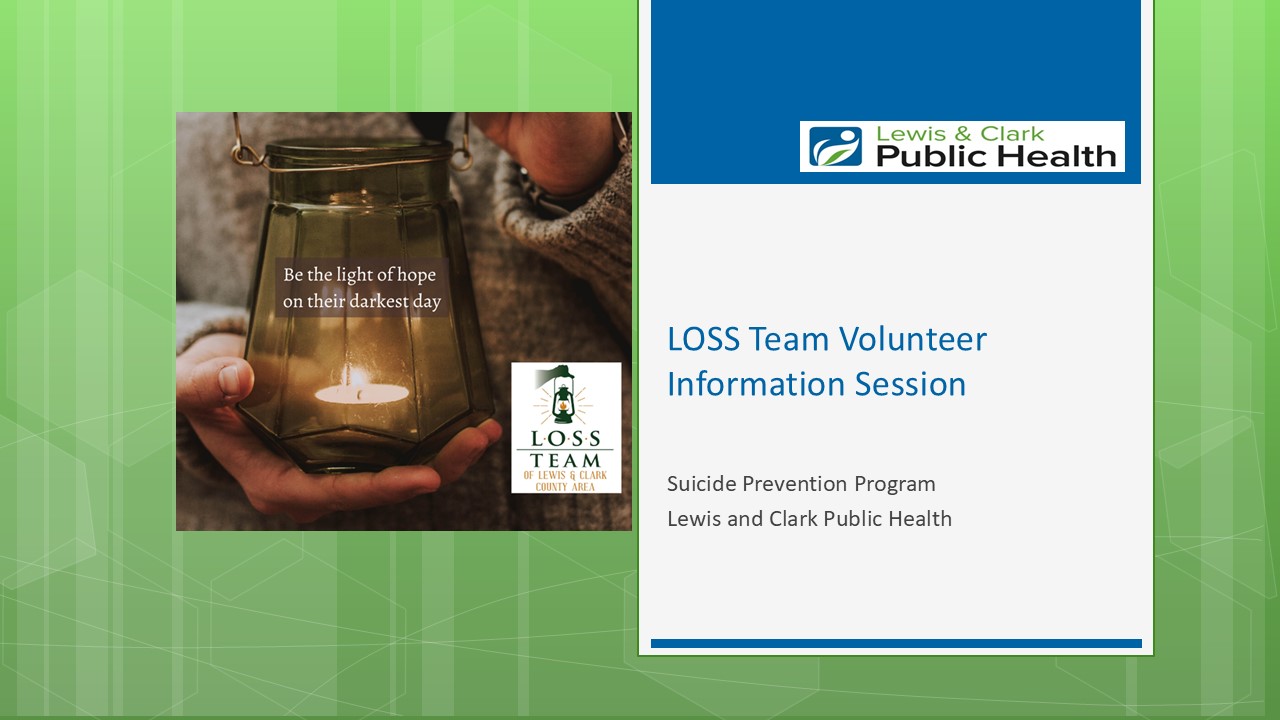 LOSS Team – Need help? Call 9-8-8